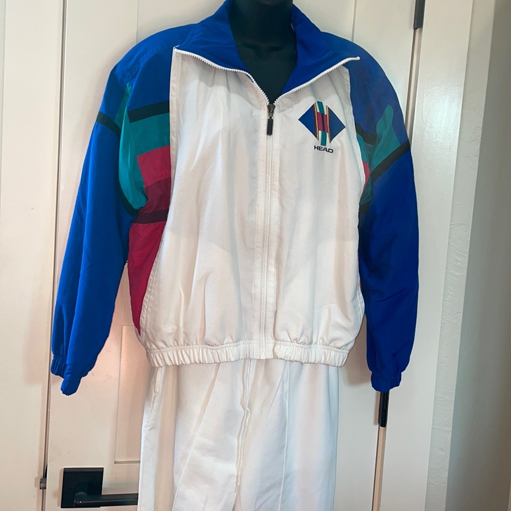 Vintage Head Women 1980s Track Suit Jacket Pants Blue… - Gem